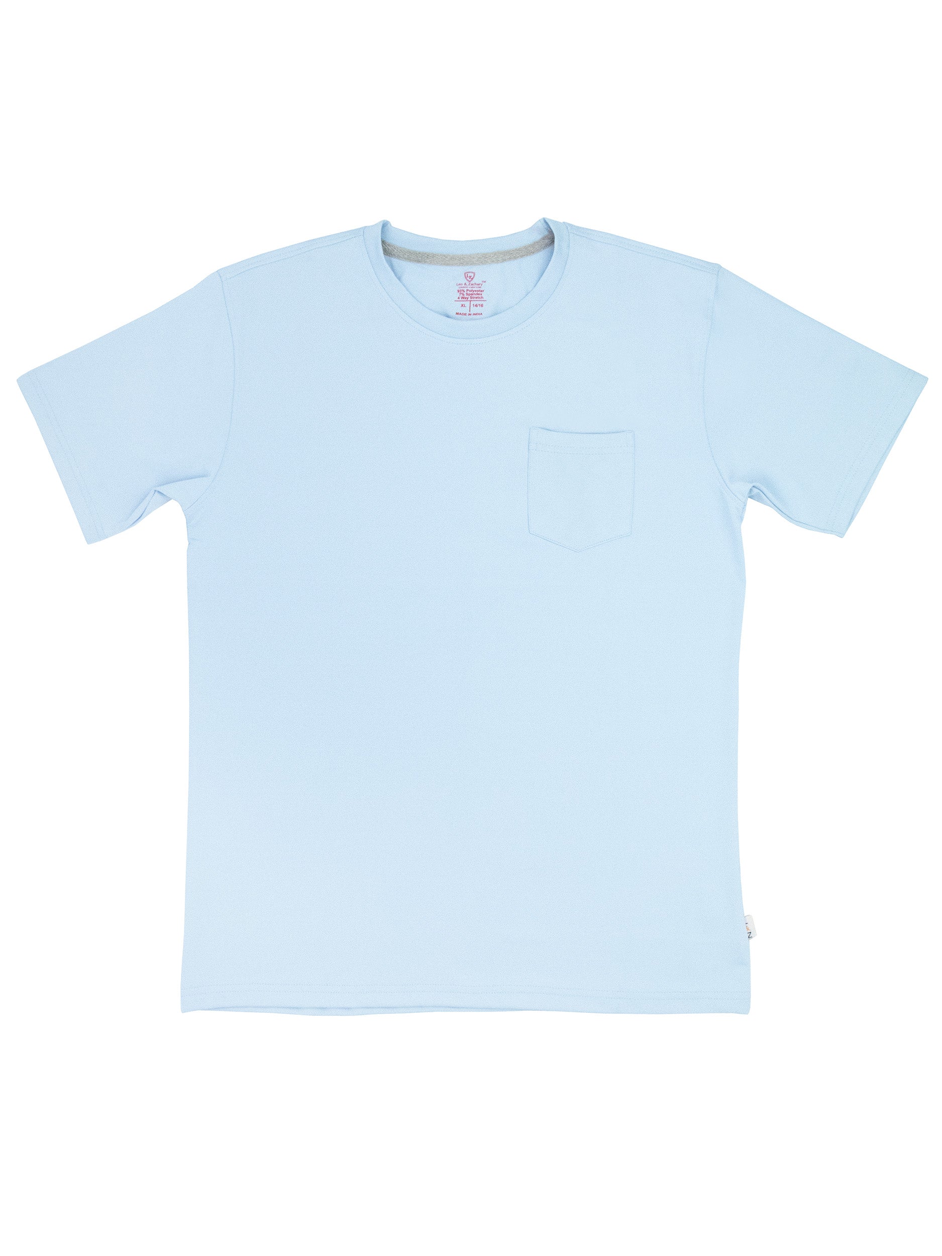 Leo & Zachary 38299 Boy's Short Sleeve Tee - Stretch - Powder ...