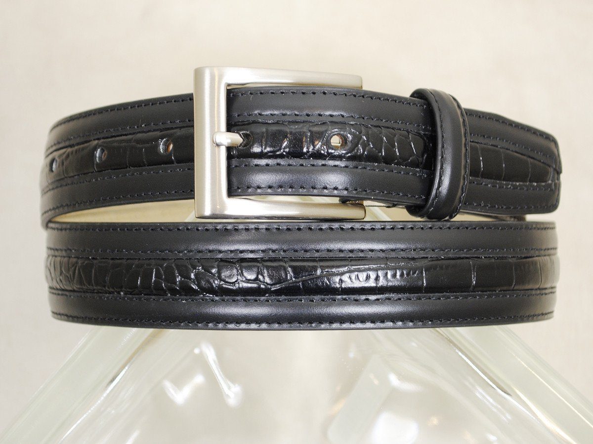B/Master 16698 Genuine Italian leather Boy's Belt - Crocodile styled t ...