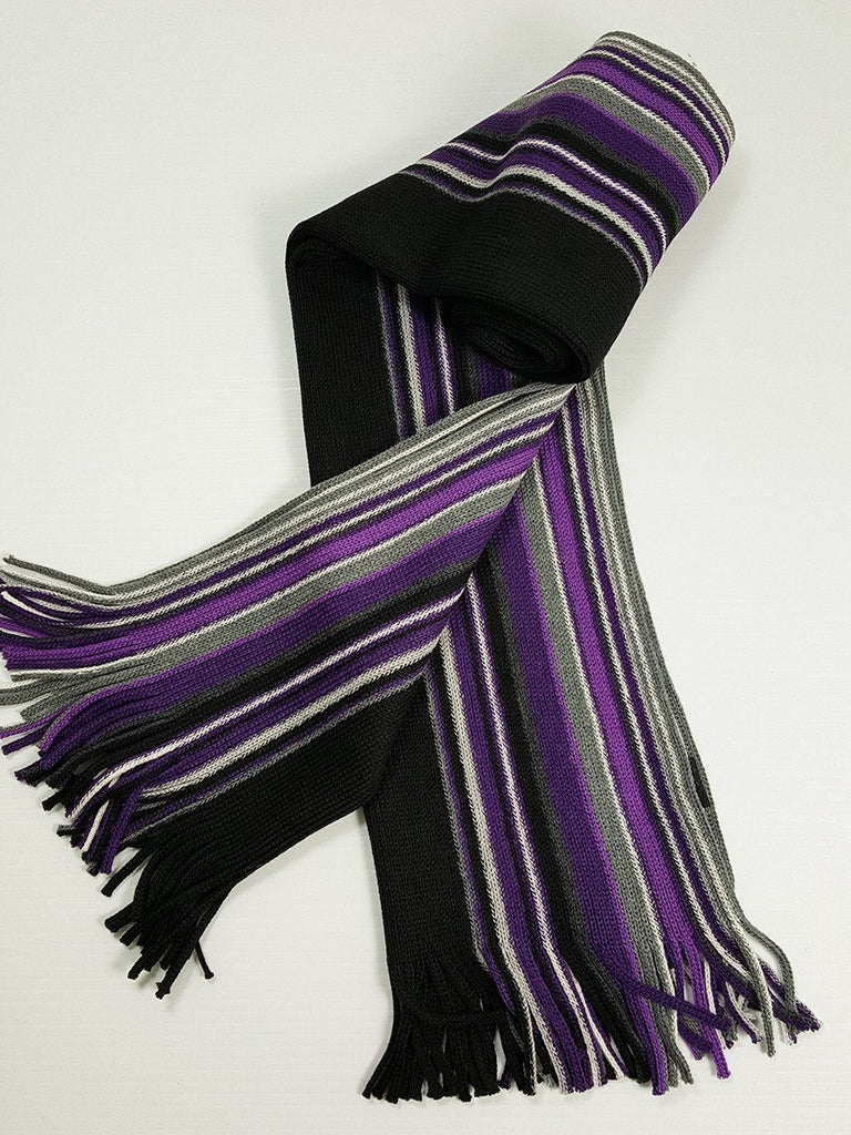 Young Men's Scarf 20934 Purple/Black/Grey - Heritage House Boy's Suits